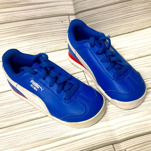 Puma | Shoes | Puma Blue Roma Basic Sneakers 8c | Poshmark
